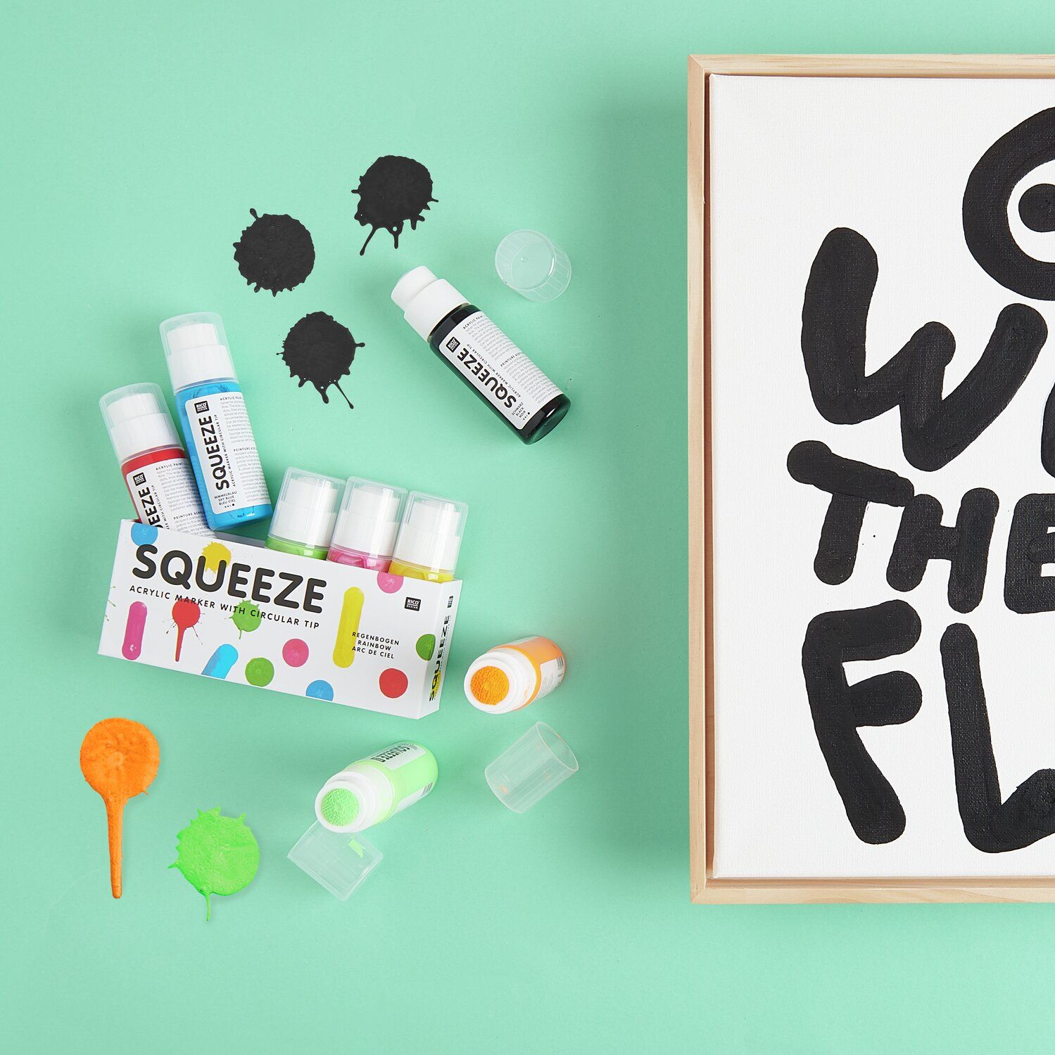 Squeeze Acrylic Marker Set Basic Rainbow | 3671603