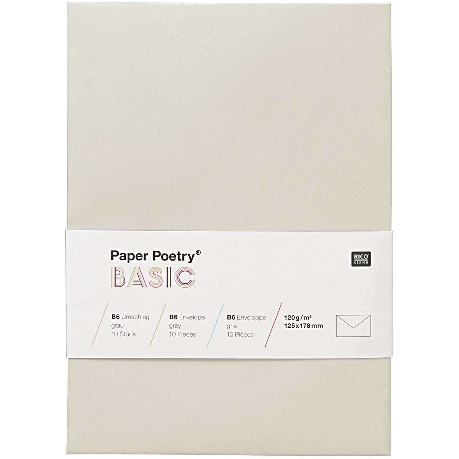 Rico Design Kuvert Basic B6 10 Stück