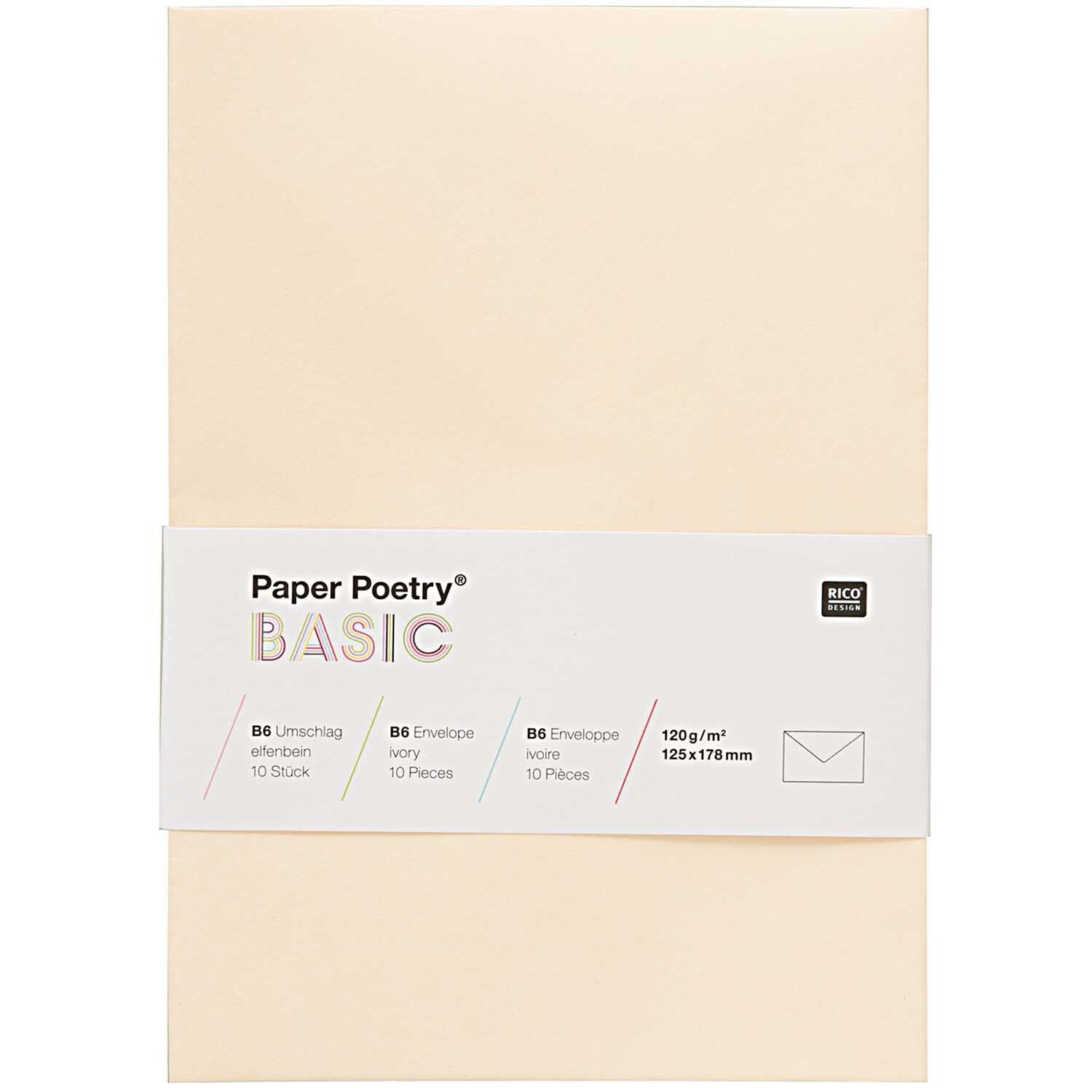 Rico Design Kuvert Basic B6 10 Stück