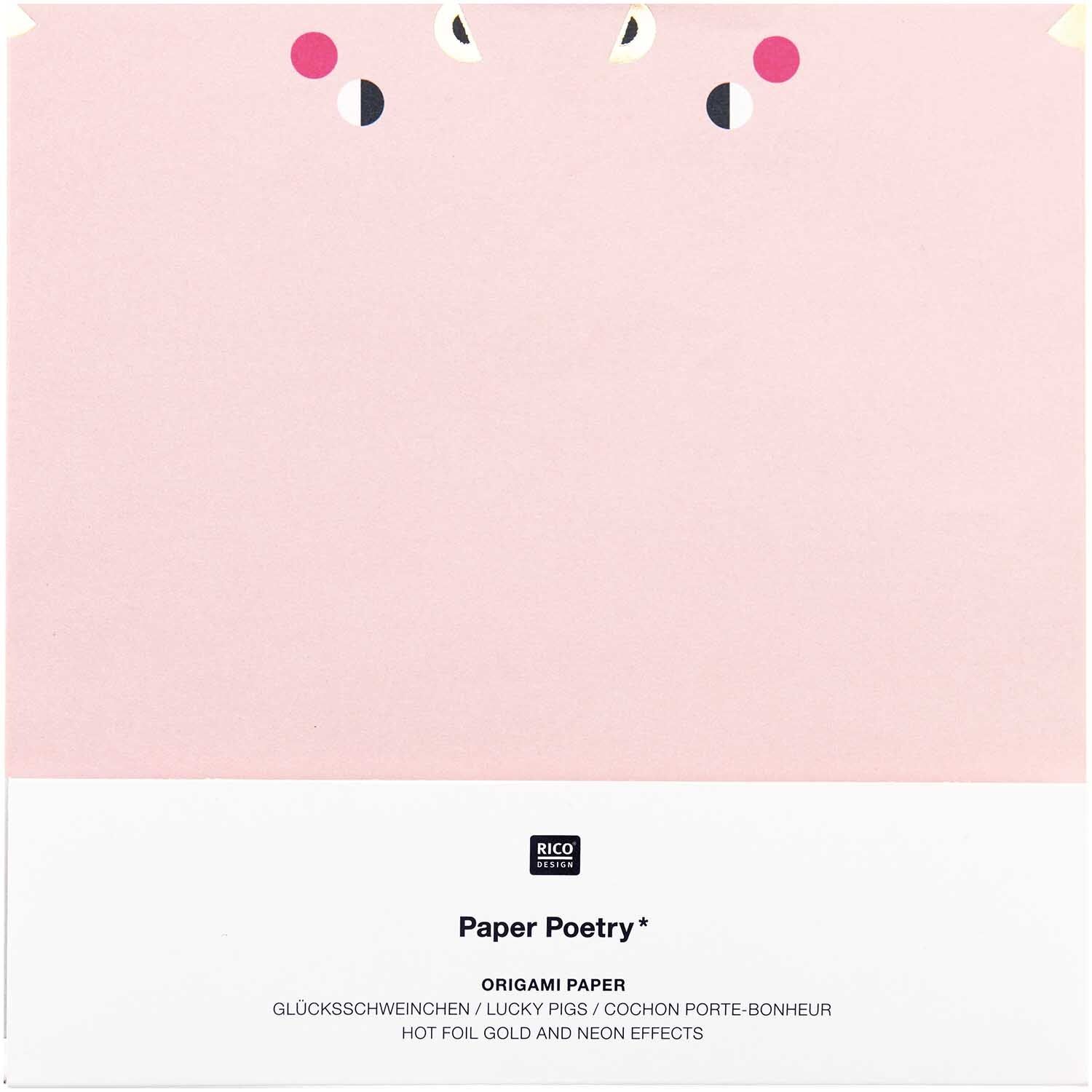 Paper Poetry Origami Glücksschwein 15x15cm 30 Blatt | 3547816